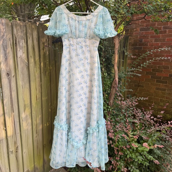 Vintage | Dresses | Vintage Lorri Deb Regency Blue Floral Dress | Poshmark